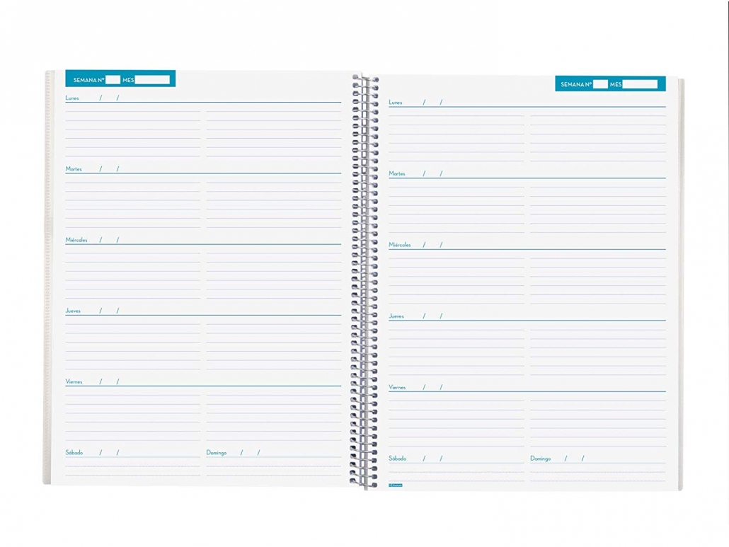 Cuaderno agenda profesor docente 230x310 semana pagina - Material de ...